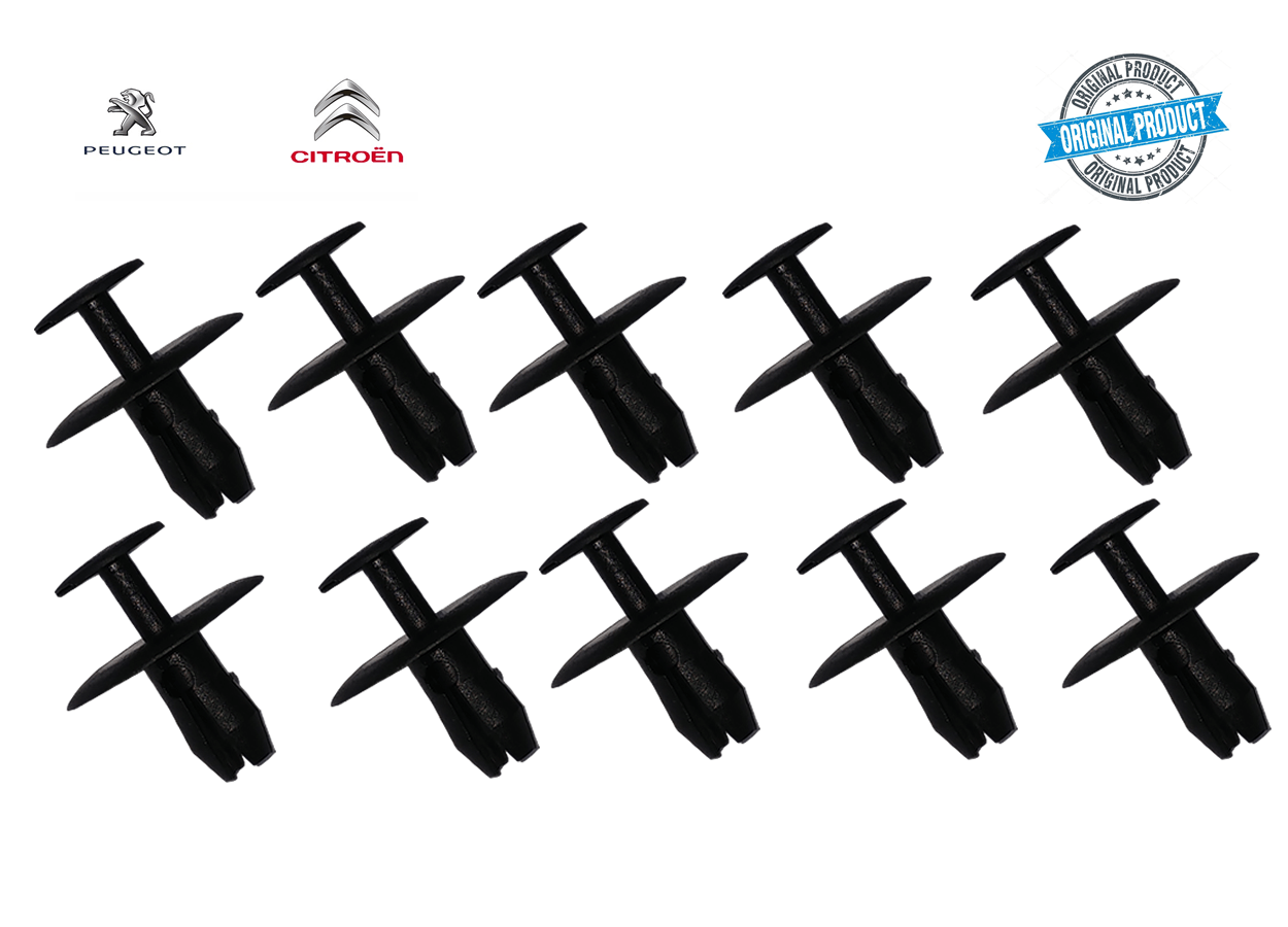6997T2 - Kit C/ 10 Grampos Parachoque Desmontavel Peugeot Citroen